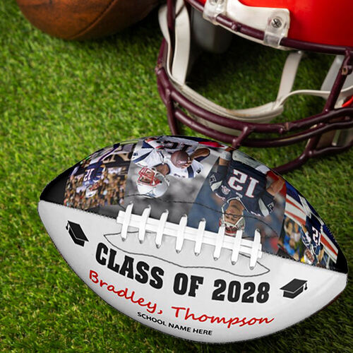 Customizable Football with Photos Graduation Gift - Hidlove.com