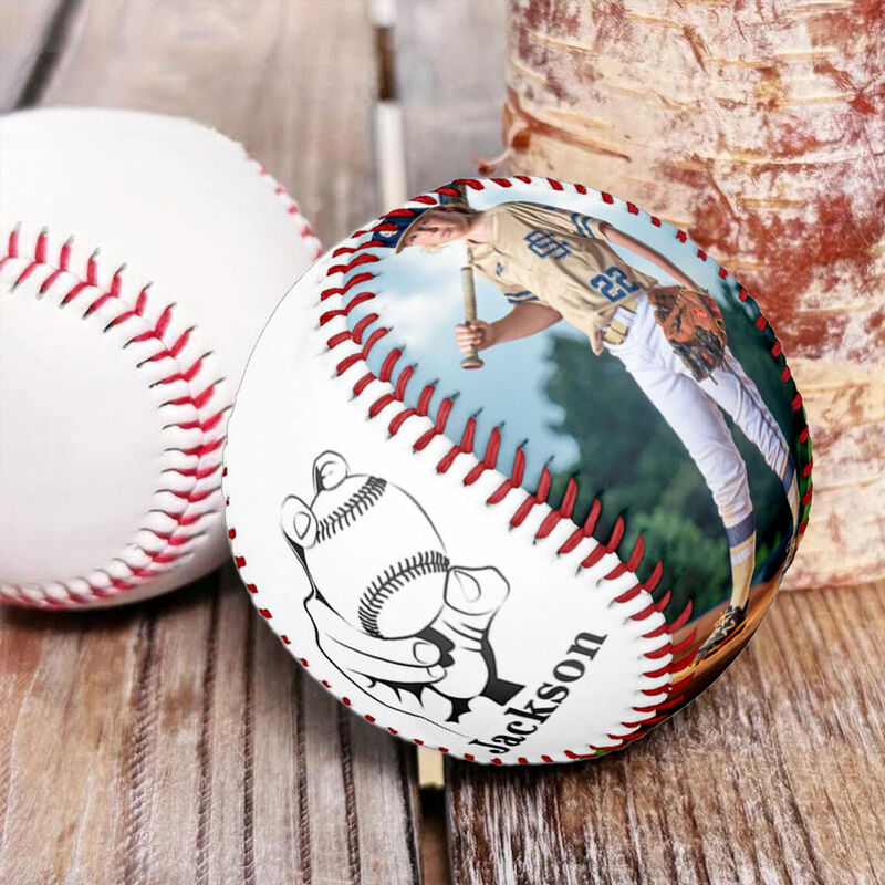 Personalize Baseball with Photo and Name for Friends - Hidlove.com