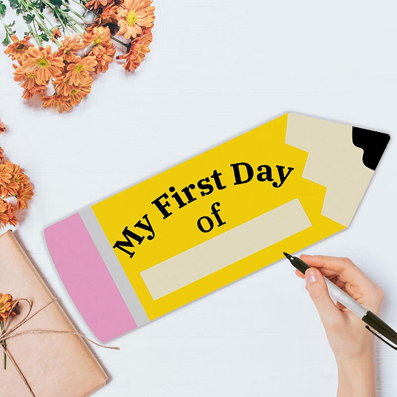DIY First Day Of School Sign Pencil Pattern Special Gift for Kids ...