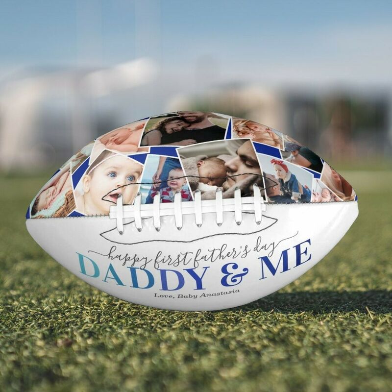"Daddy and Me" Customizable Football with Name and Photos for Dad ...