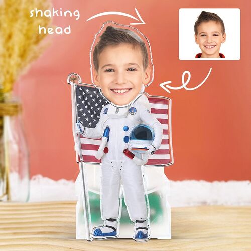 Personalized Bobblehead Acrylic Stand Custom Photo Spaceman Design ...